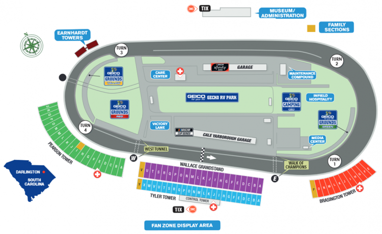 Darlington Motor Speedway Seating Chart Nascar's Oldest Superspeedway